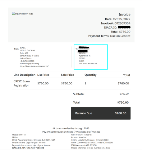How can I edit my invoice to include my company details?