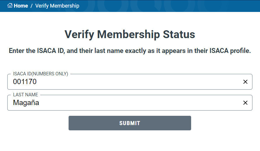 Chapters: How do I verify membership?